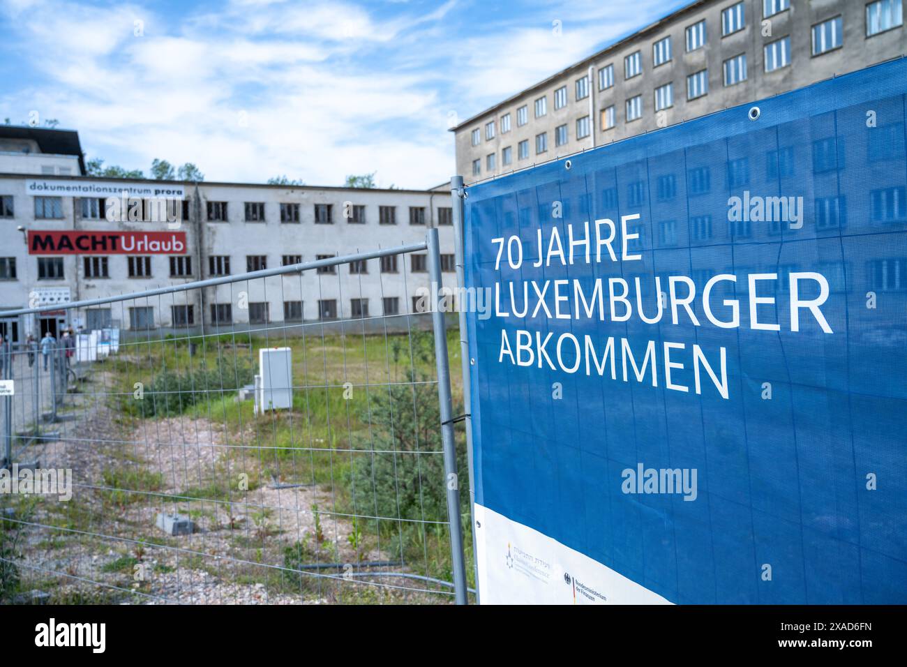 05 June 2024, Mecklenburg-Western Pomerania, Prora: A poster with the ...
