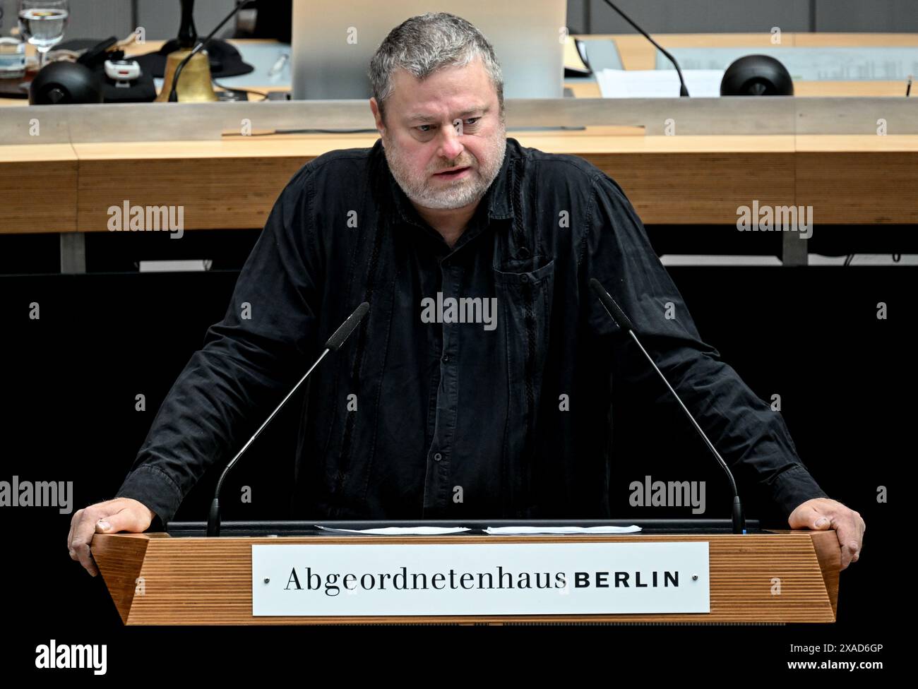 Berlin, Germany. 06th June, 2024. Steffen Zillich (Die Linke) speaks at ...