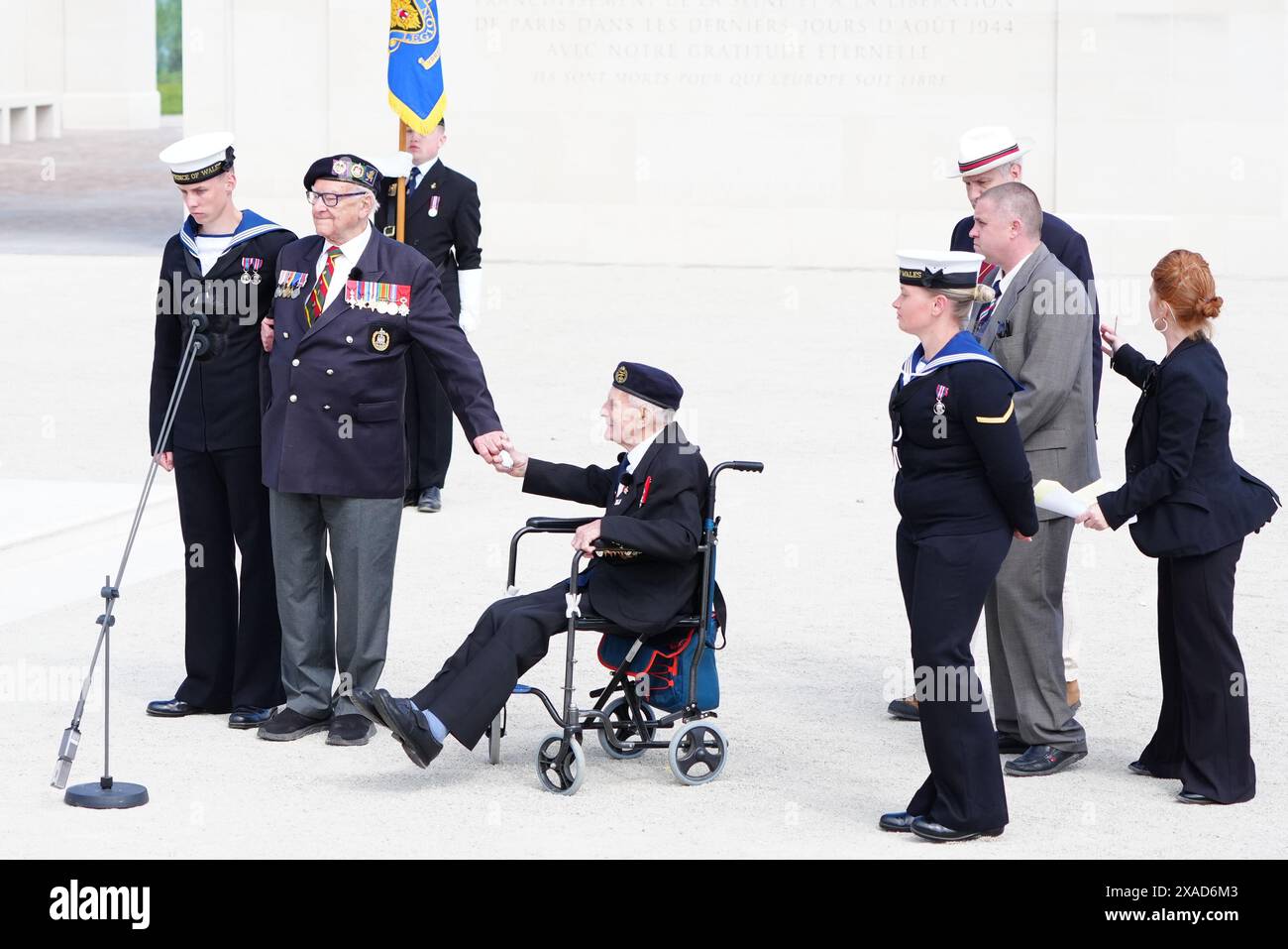 Veterans Ken Hay and John Dennett (right) who spoke during the UK ...