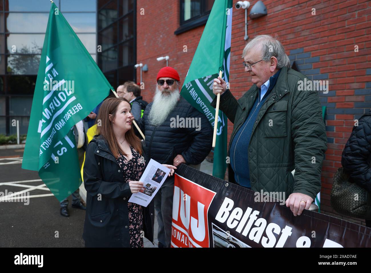Alliance Party MLA Naula McAllister (Policing Board member) speaking to ...