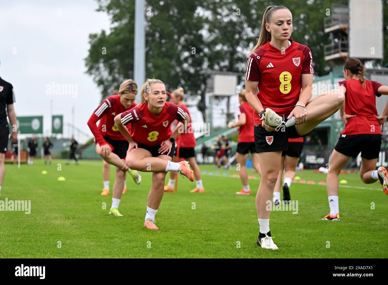 POZNAN, POLAND - 03 JUNE 2024: Wales' Lily Woodham during a training ...