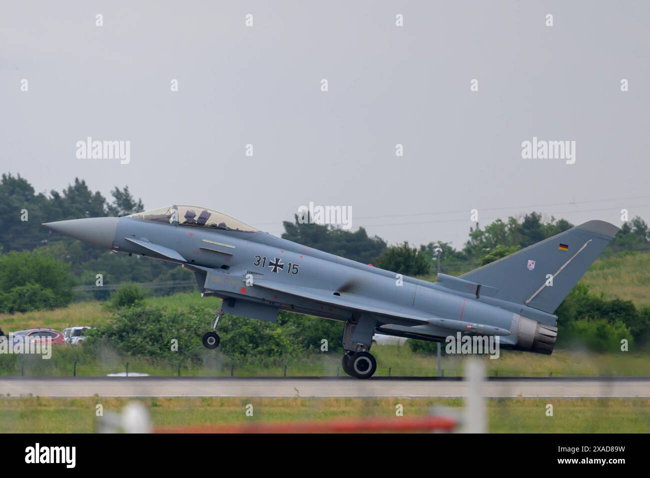 Eurofighter Typhoon, zweistrahliges Mehrzweckkampfflugzeug in Canard ...