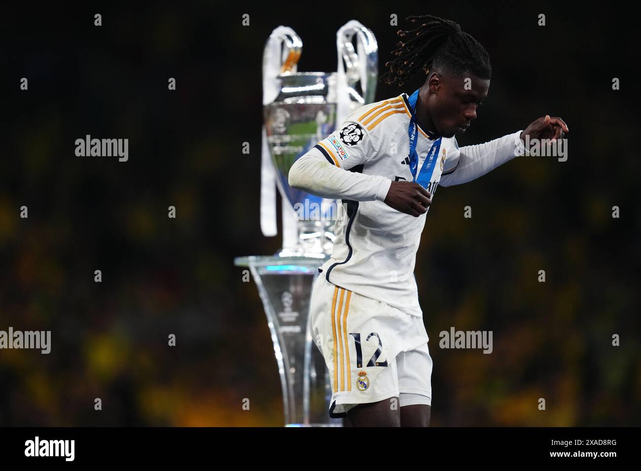 London, UK. 01st June, 2024. Eduardo Camavinga of Real Madrid with the ...