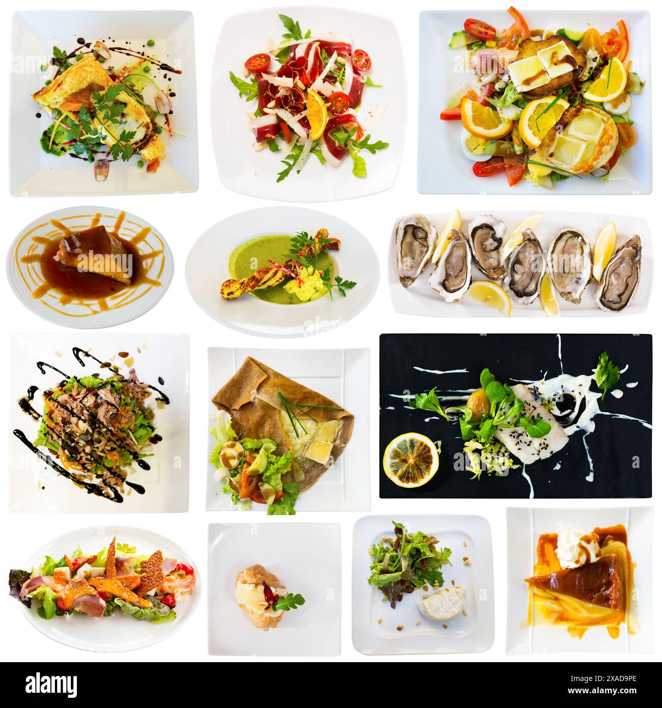 Collection of various French dishes Stock Photo - Alamy