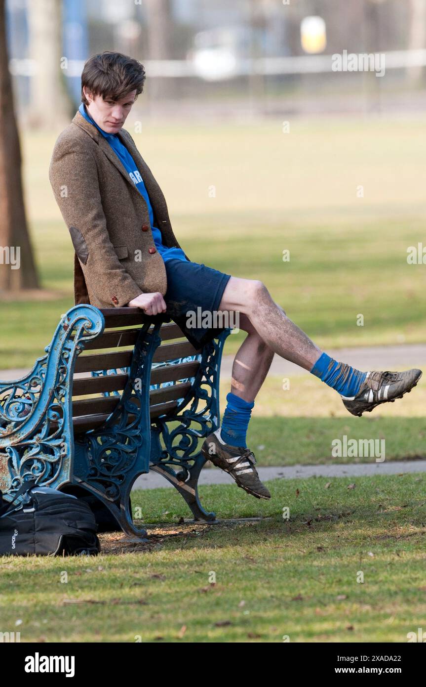 Dr Who played by Matt Smith on the set of Dr Who in Cardiff this ...