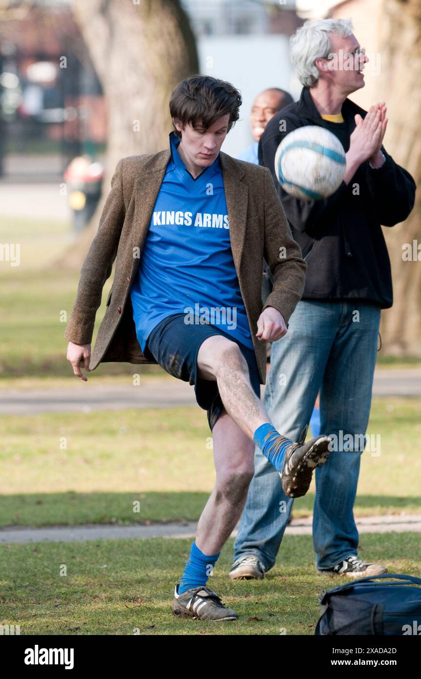 Dr Who played by Matt Smith on the set of Dr Who in Cardiff this ...