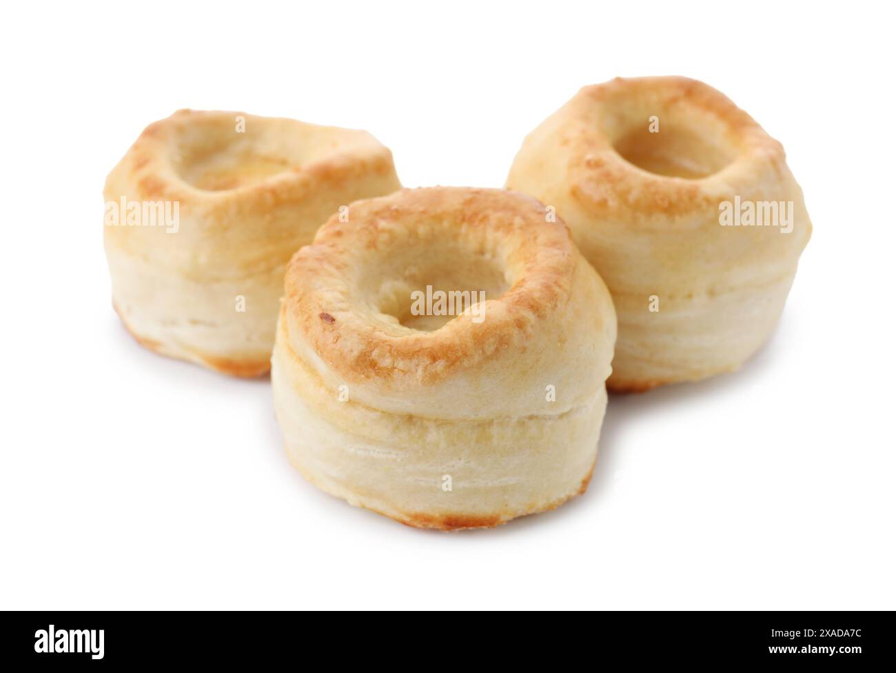 Delicious fresh puff pastry isolated on white Stock Photo - Alamy