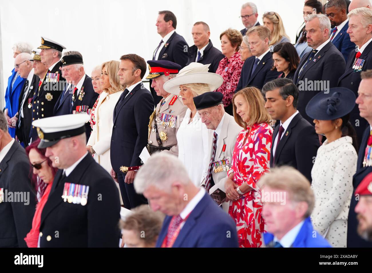 French President Emmanuel Macron with wife Brigitte and King Charles ...