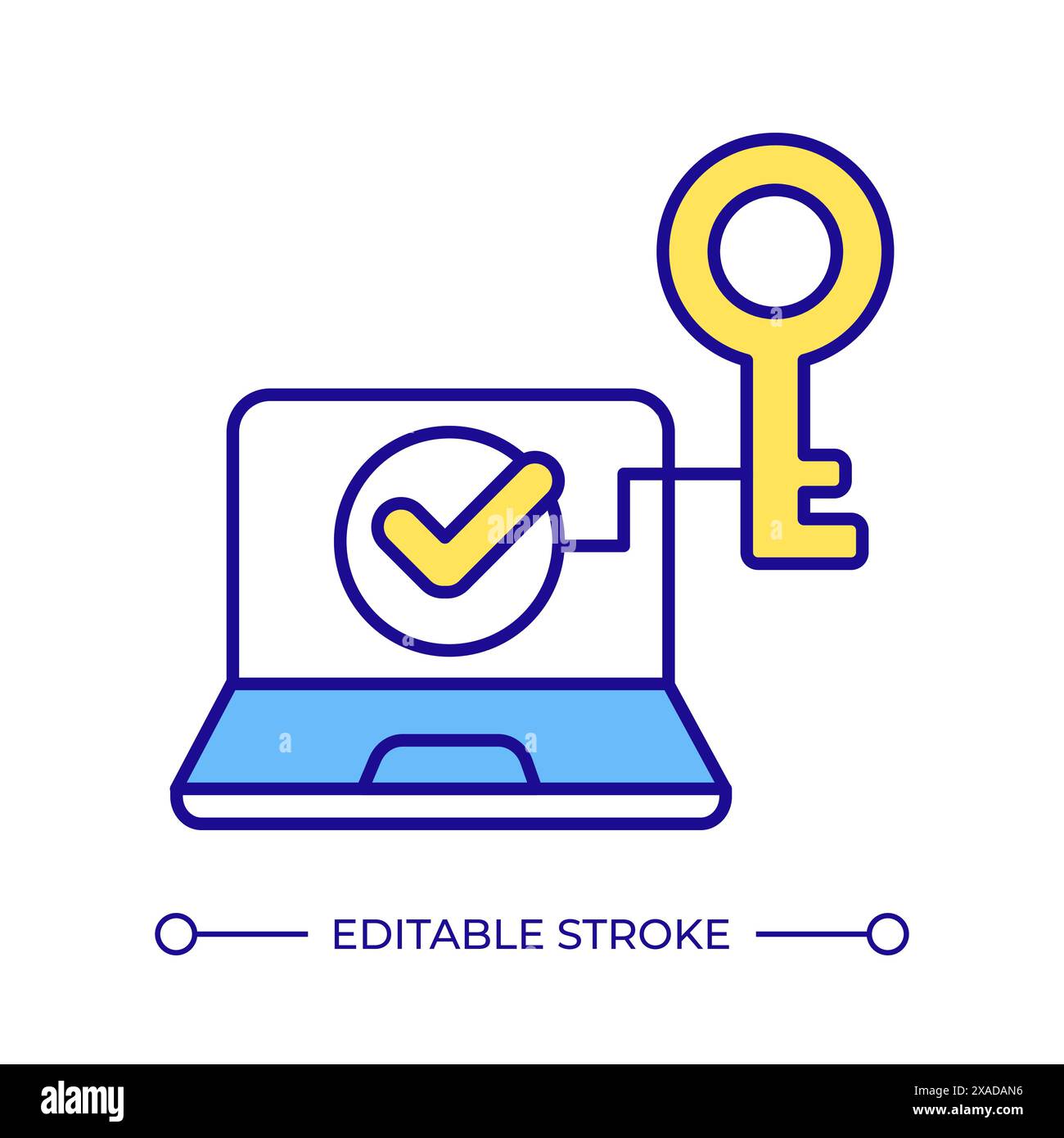 Device node-locking RGB color icon Stock Vector Image & Art - Alamy