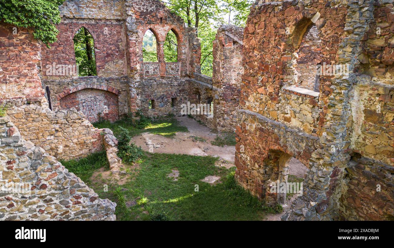 Ruined stone walls castle in hi-res stock photography and images - Alamy