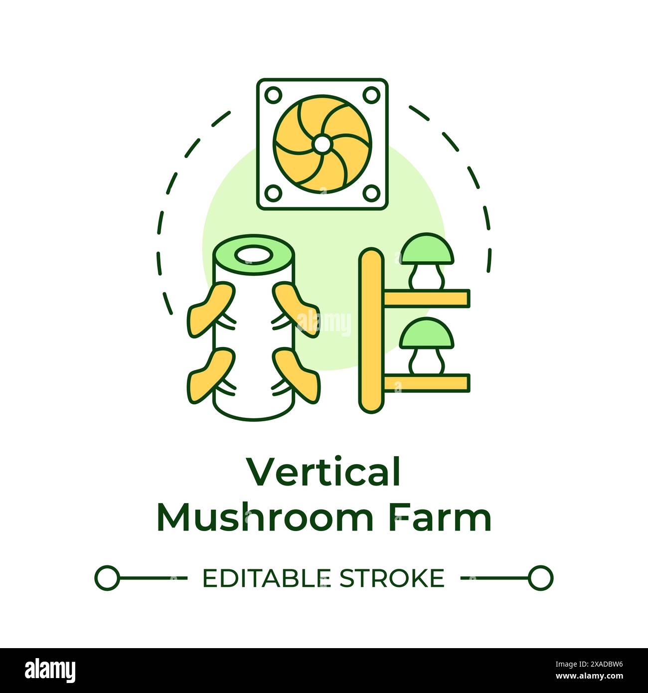 Mushroom cultivation Stock Vector Images - Alamy
