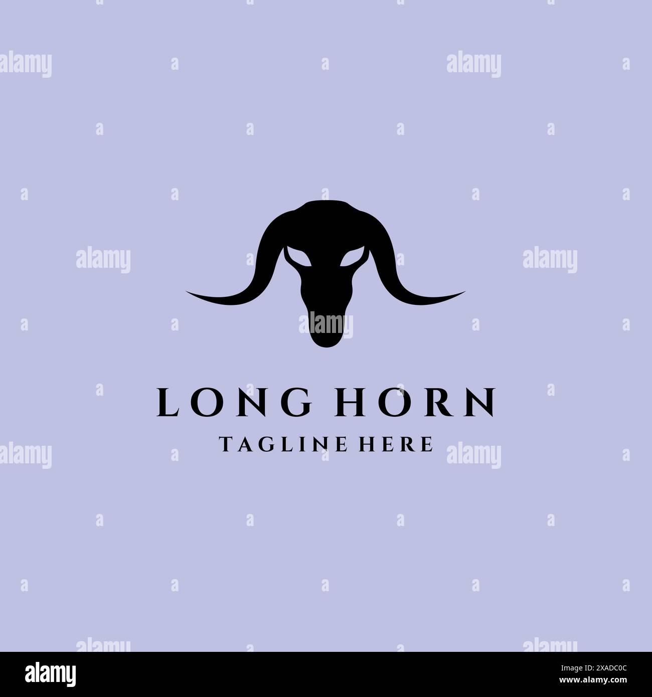 long horn farm logo vintage vector symbol illustration design, buffalo ...