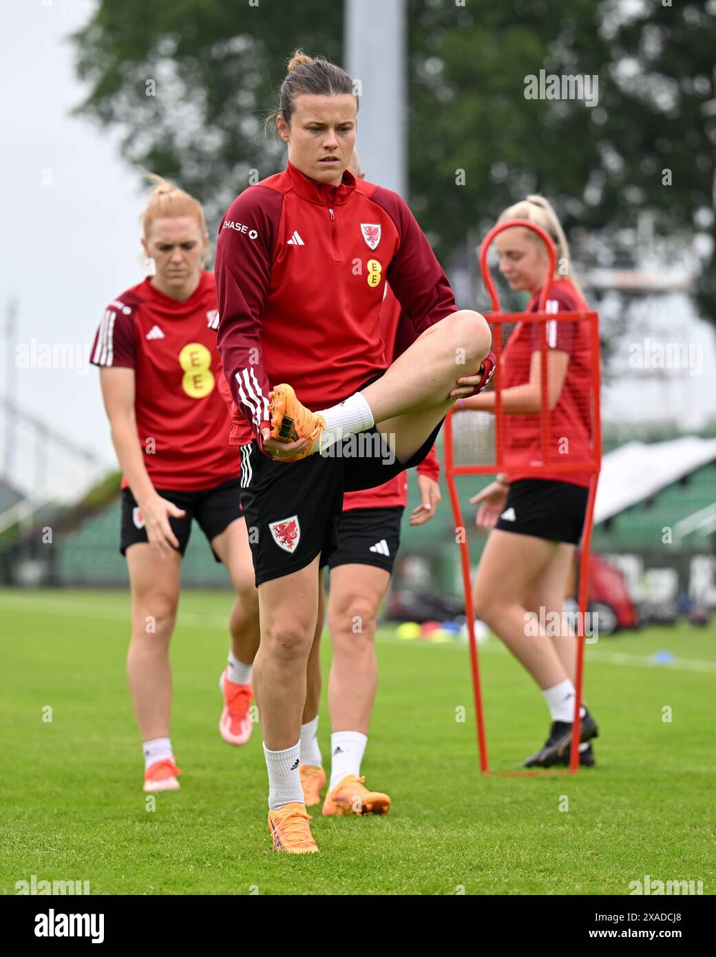 POZNAN, POLAND - 03 JUNE 2024: Wales' Hayley Ladd during a training ...