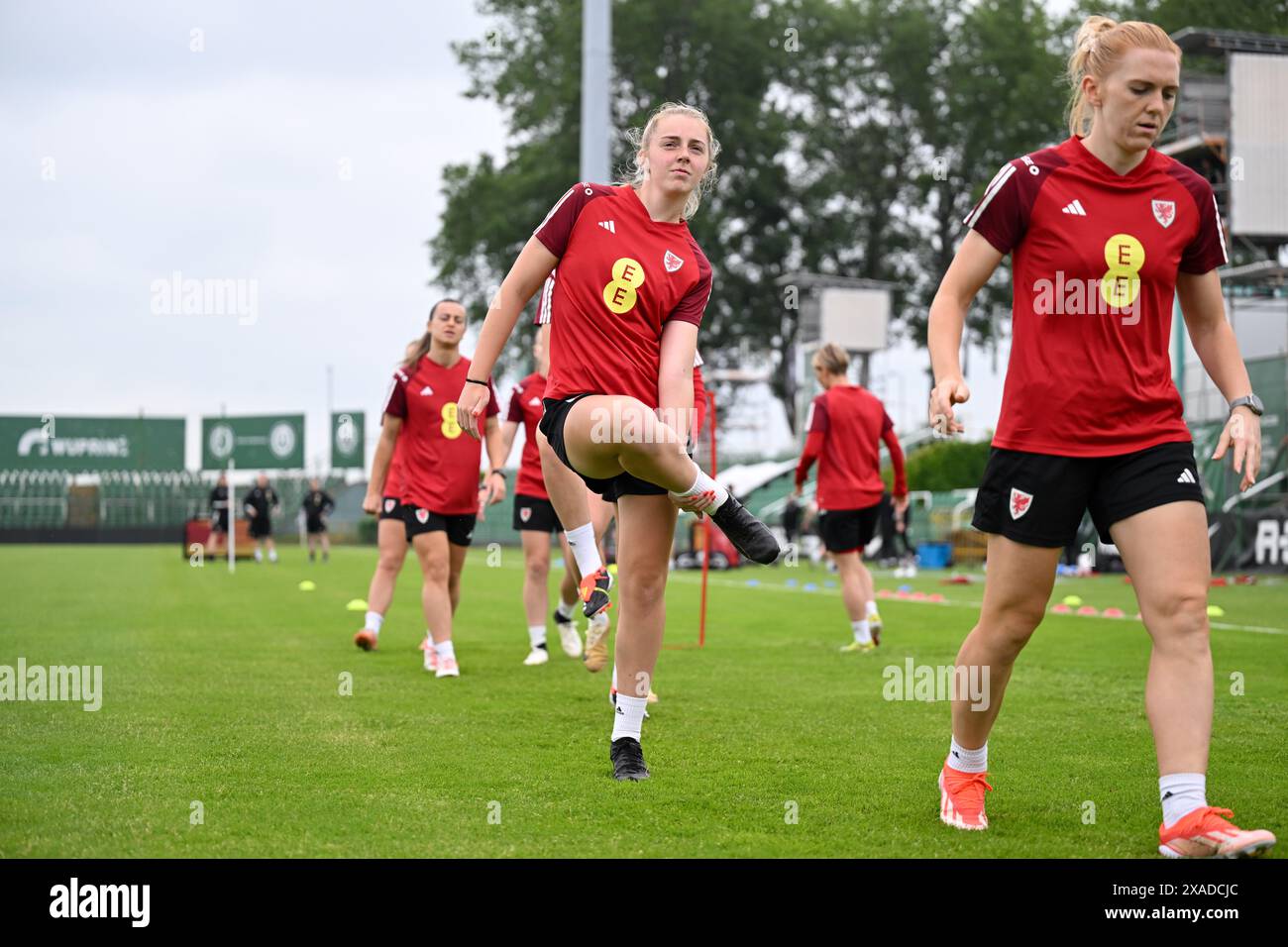 POZNAN, POLAND - 03 JUNE 2024: Wales' Mayzee Davies during a training ...
