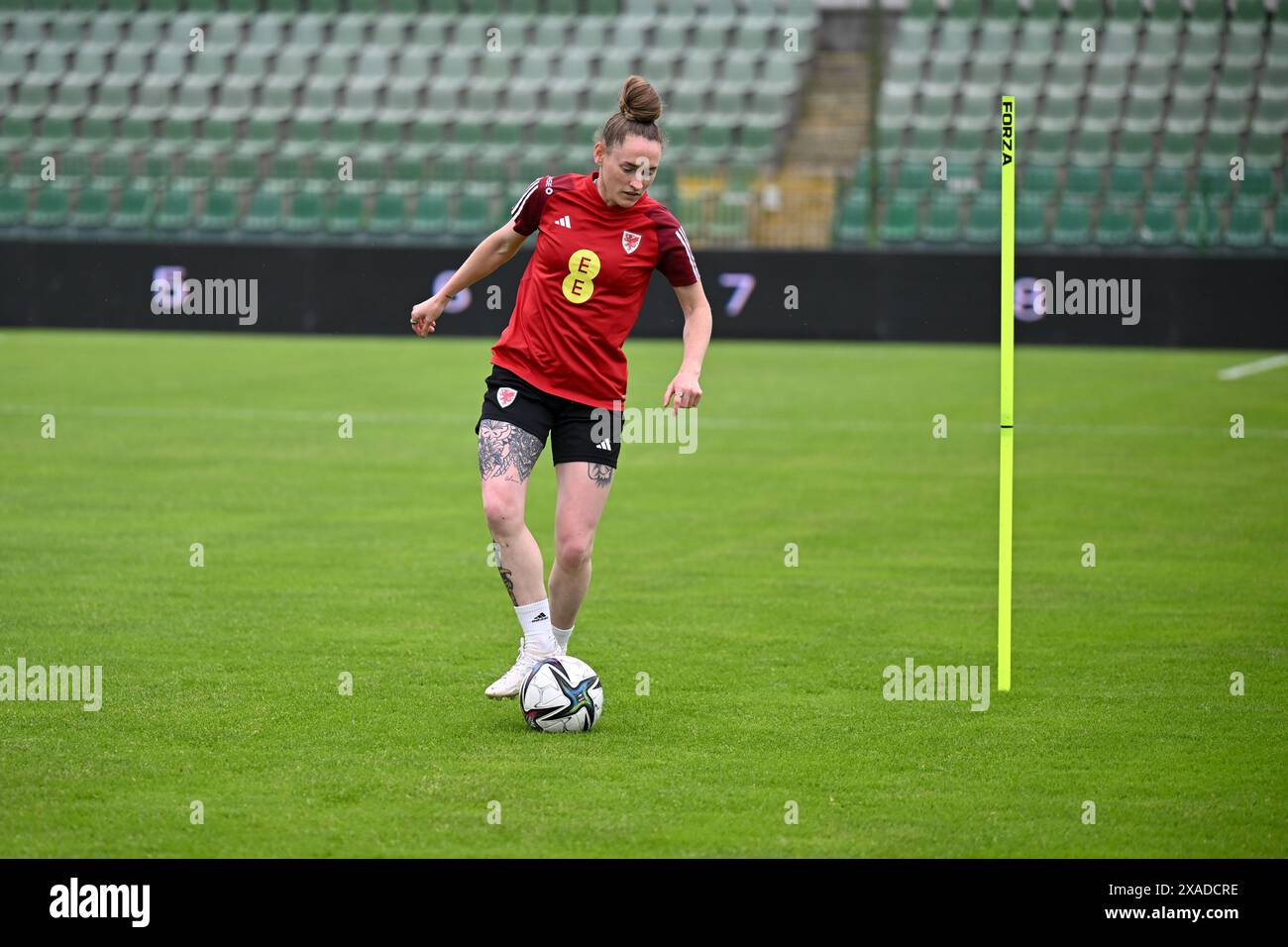 POZNAN, POLAND - 03 JUNE 2024: Wales’ Rachel Rowe during a training ...
