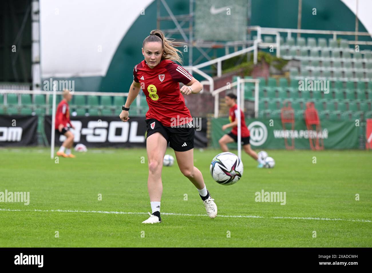 POZNAN, POLAND - 03 JUNE 2024: Wales' Lily Woodham during a training ...