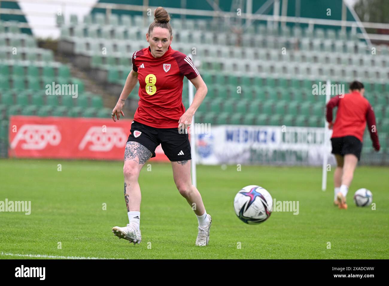 POZNAN, POLAND - 03 JUNE 2024: Wales’ Rachel Rowe during a training ...
