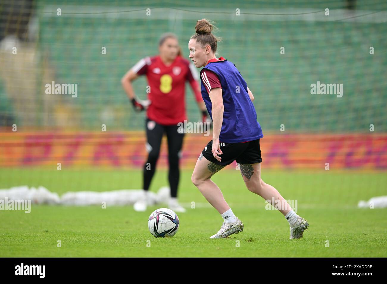 POZNAN, POLAND - 03 JUNE 2024: Wales’ Rachel Rowe during a training ...