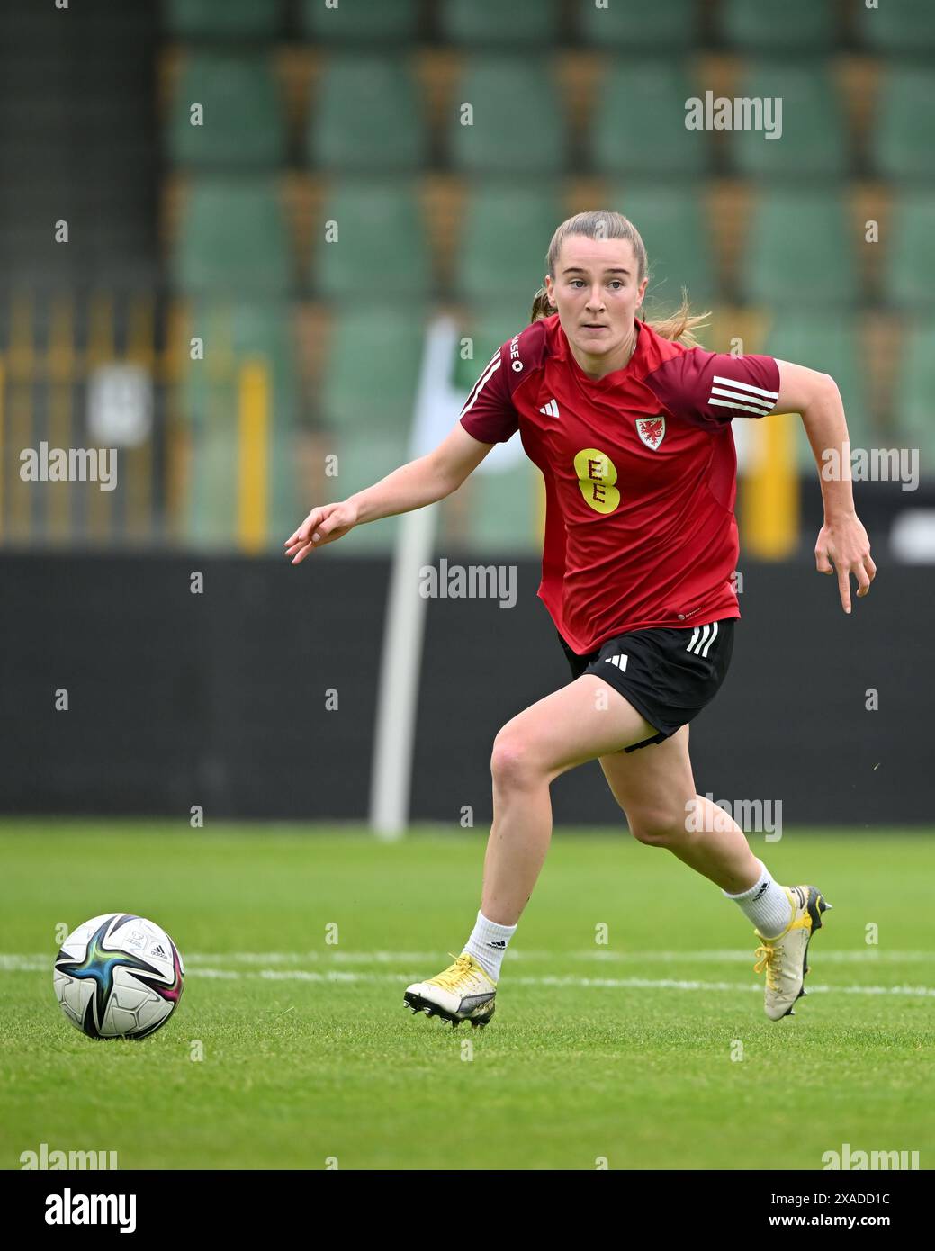 POZNAN, POLAND - 03 JUNE 2024: Wales' Carrie Jones during a training ...