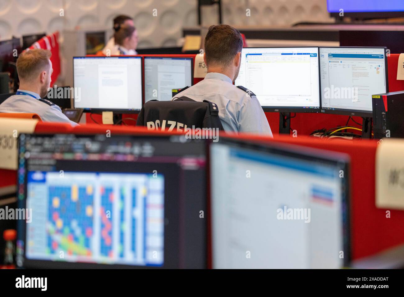 Neuss, Germany. 06th June, 2024. Police officers working together at a ...