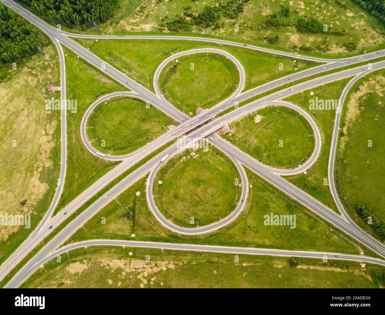 Circular highway interchange Stock Photo - Alamy