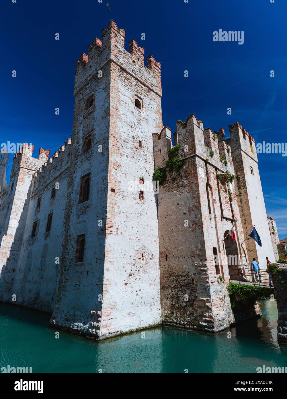 The castello Scaligero, the most touristic point on the lake Garda ...