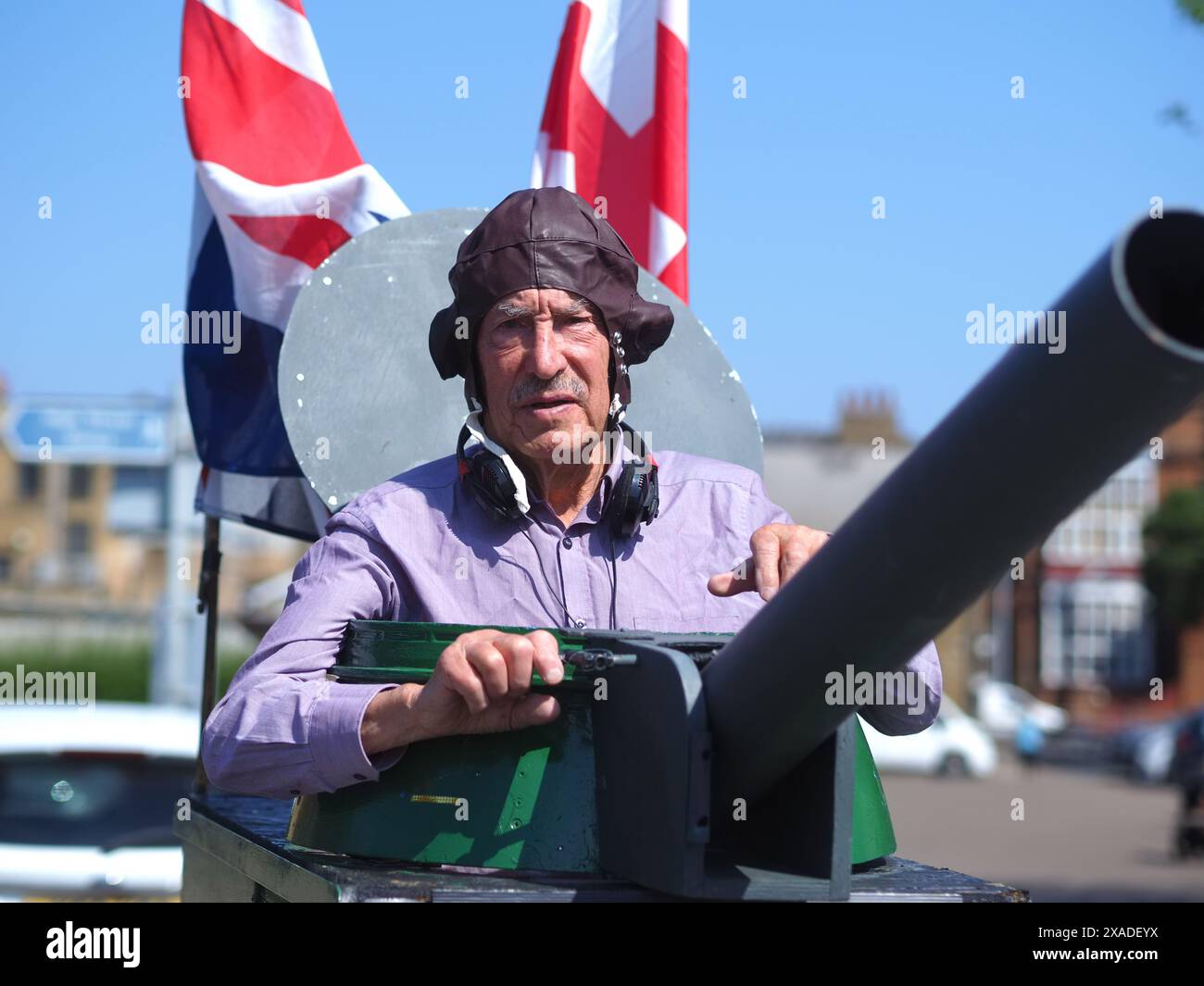 Sheerness, Kent, UK. 6th June, 2024. 79-year-old Tim Bell (of Minster ...