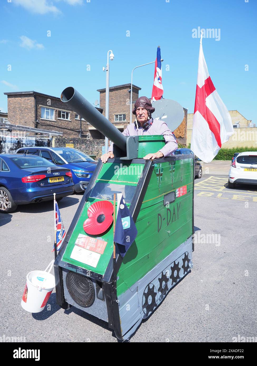 Sheerness, Kent, UK. 6th June, 2024. 79-year-old Tim Bell (of Minster ...