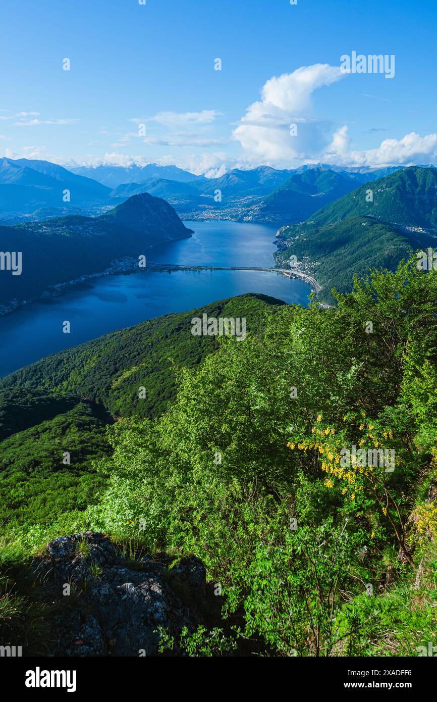Panorama mountains near lugano hi-res stock photography and images - Alamy