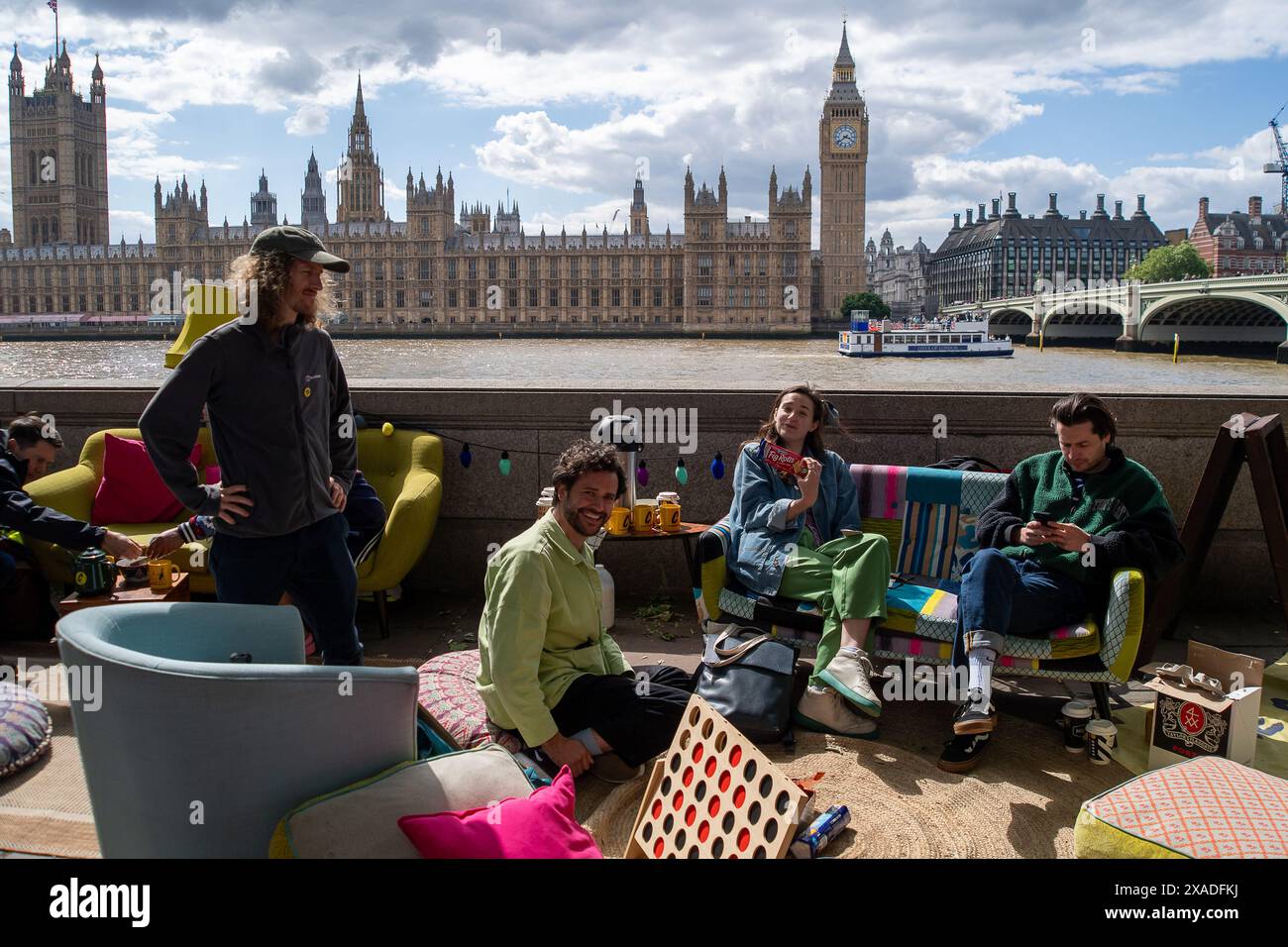 Westminster, London, UK. 5th June, 2024. Camarados brought their Public ...