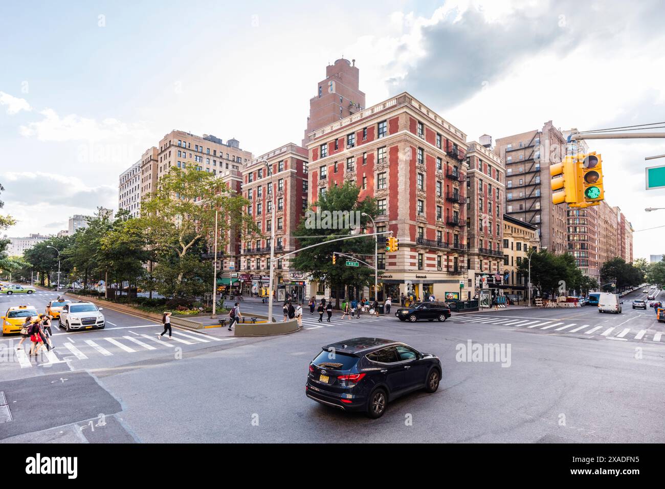 New York City, United States - August 25, 2017: At the corner of West ...