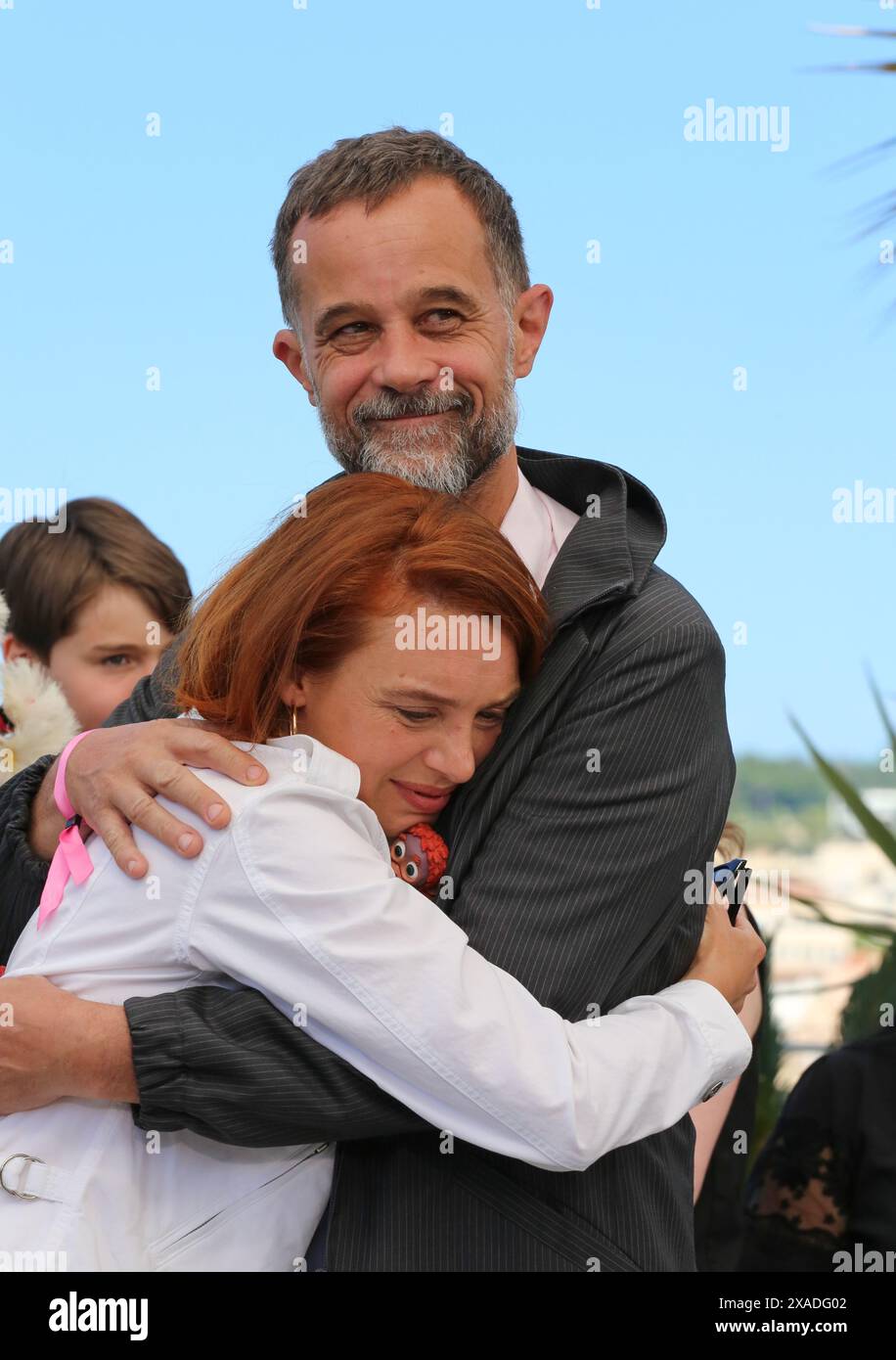 Cannes, France. 19th May, 2024. Laetitia Dosch and Claude Barras at the ...