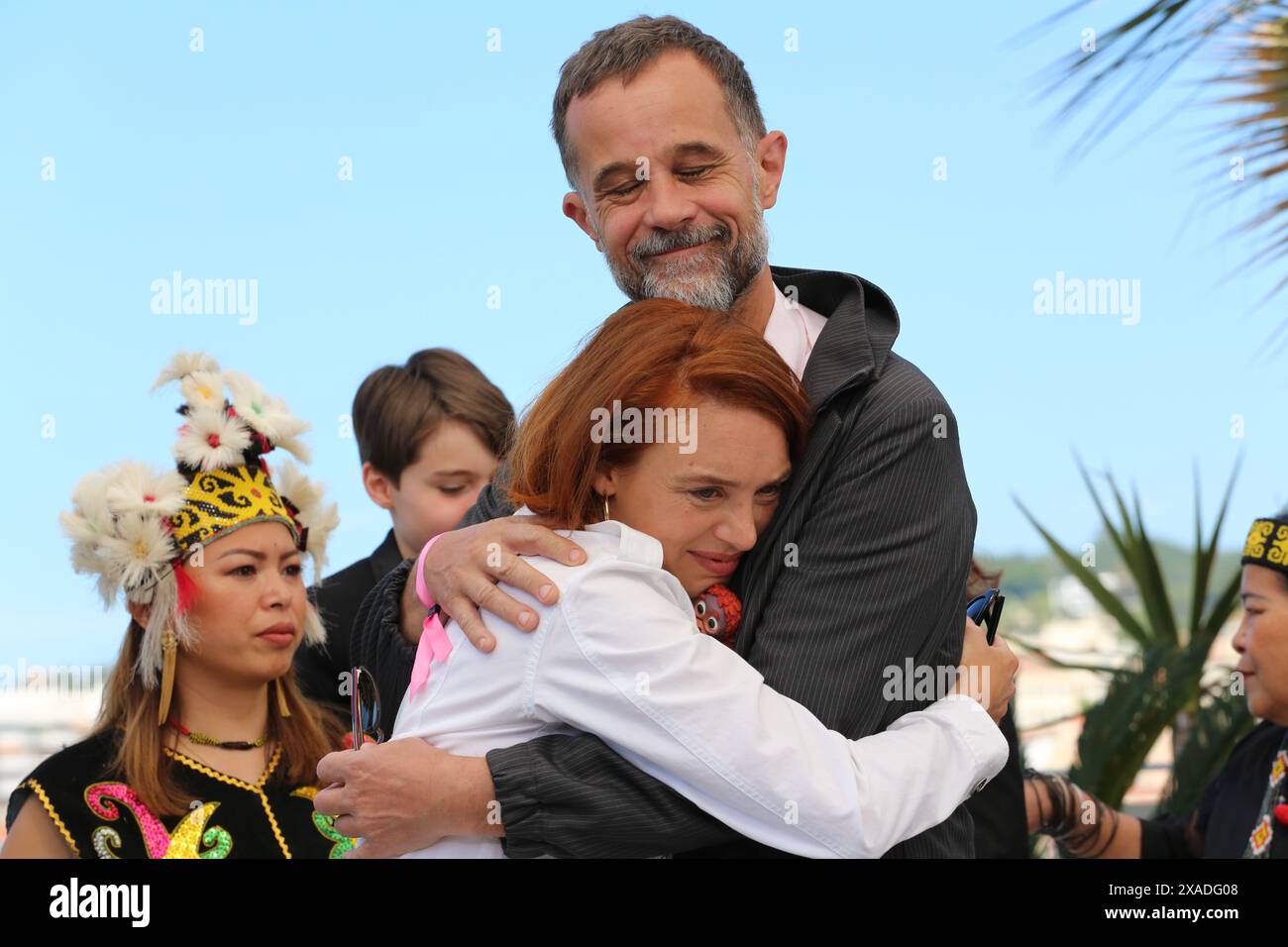 Cannes, France. 19th May, 2024. Laetitia Dosch and Claude Barras at the ...