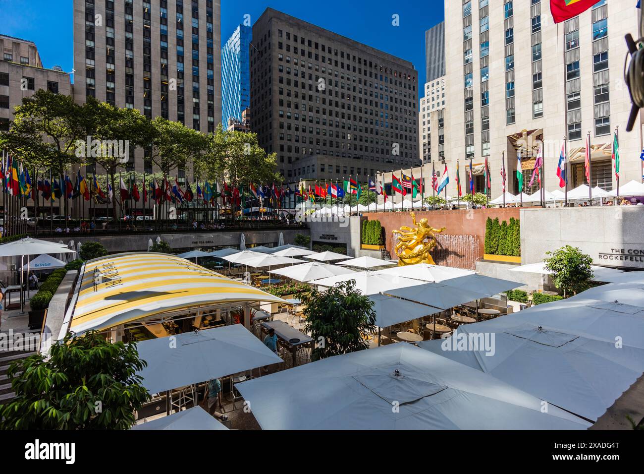 New York City, United States - August 25, 2017: Lower Plaza of the ...