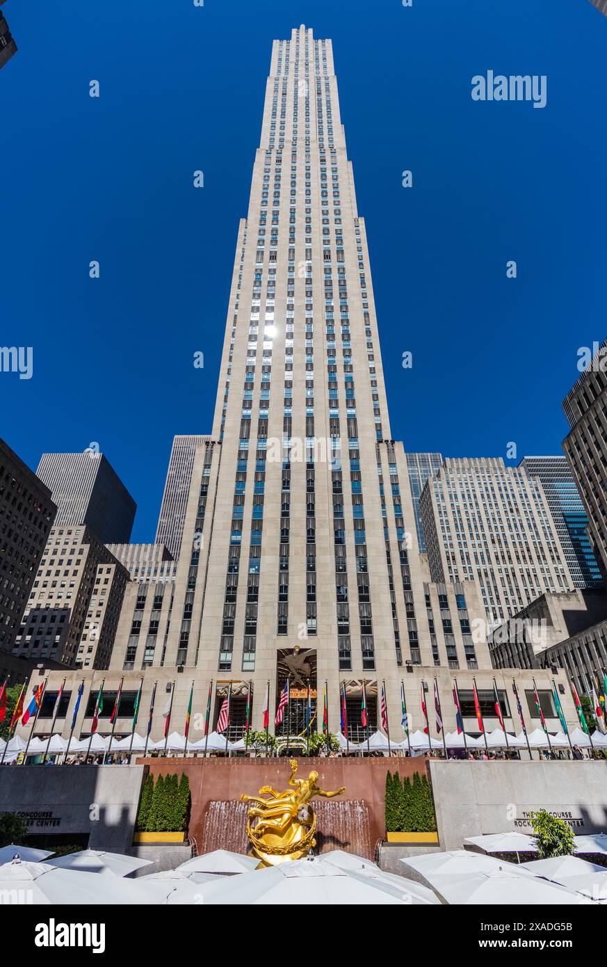 New York City, United States - August 25, 2017: Rockefeller Center with ...