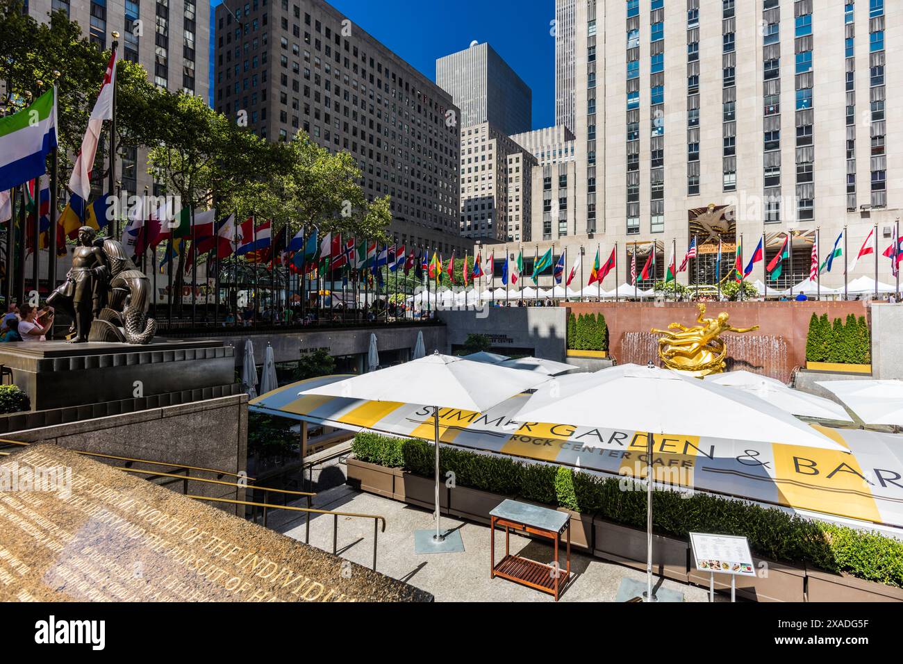 New York City, United States - August 25, 2017: Rockefeller Center with ...
