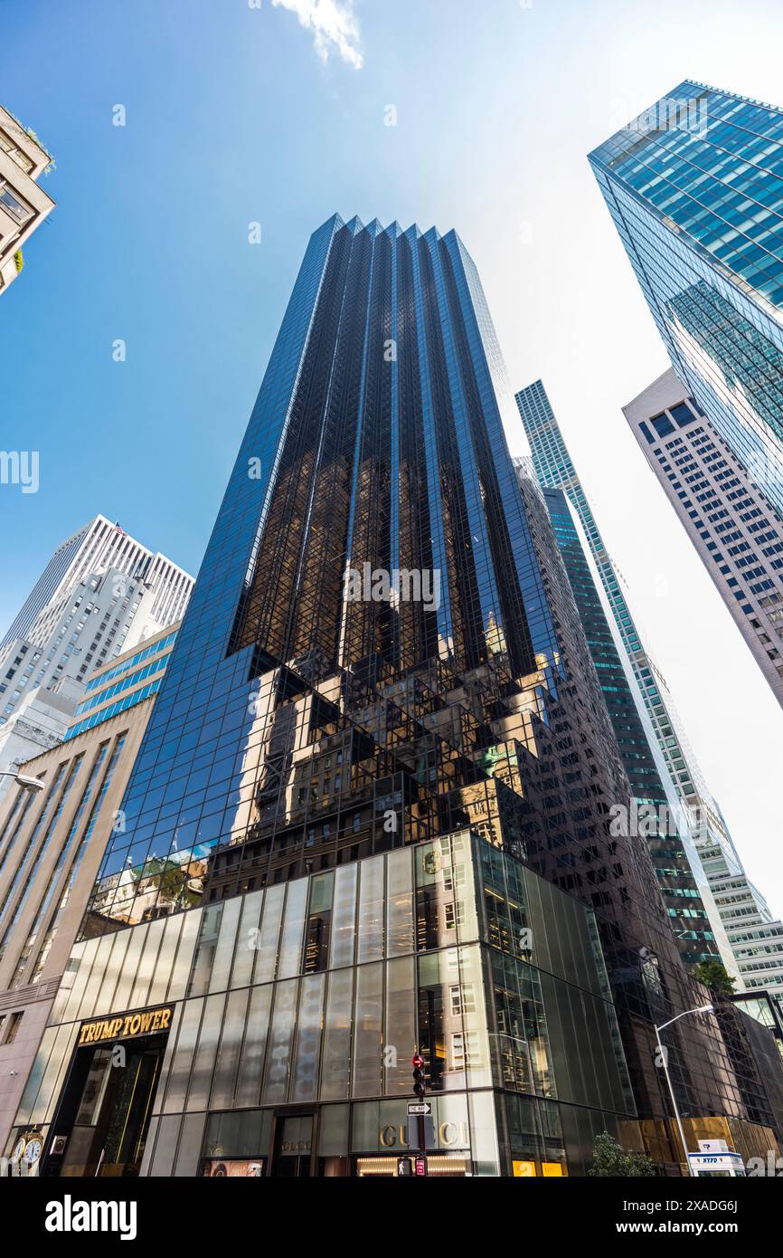 New York City, United States - August 25, 2017: Trump Tower, Fifth ...