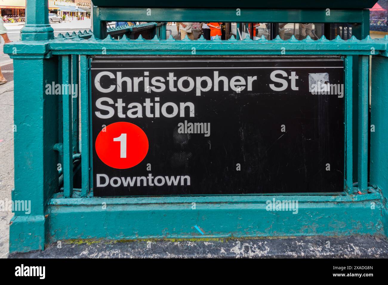 Manhattan greenwich village christopher street station hi-res stock ...