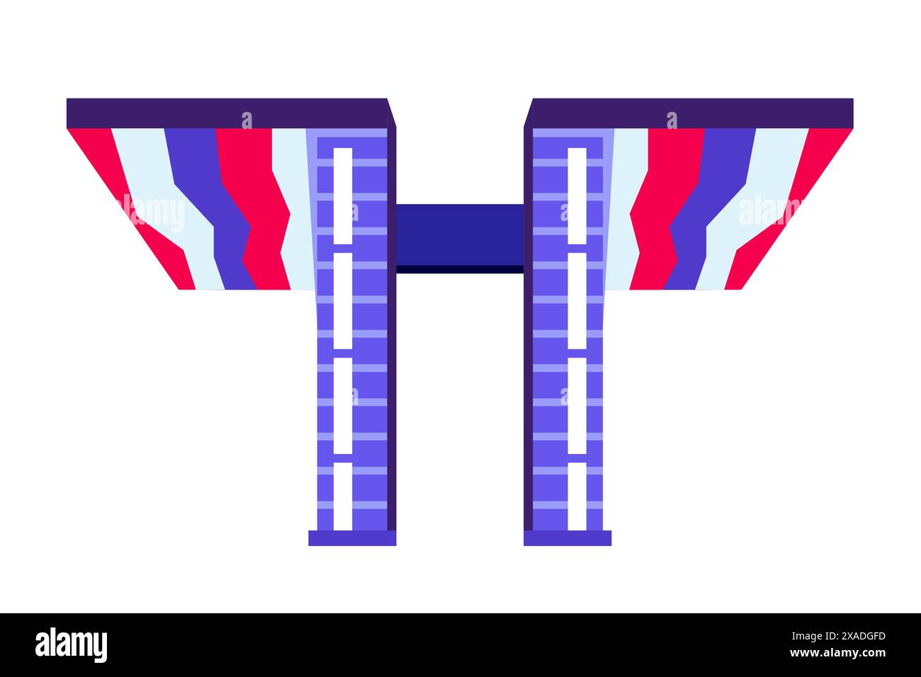 Olympic Park in Seoul - modern flat design style single isolated image ...