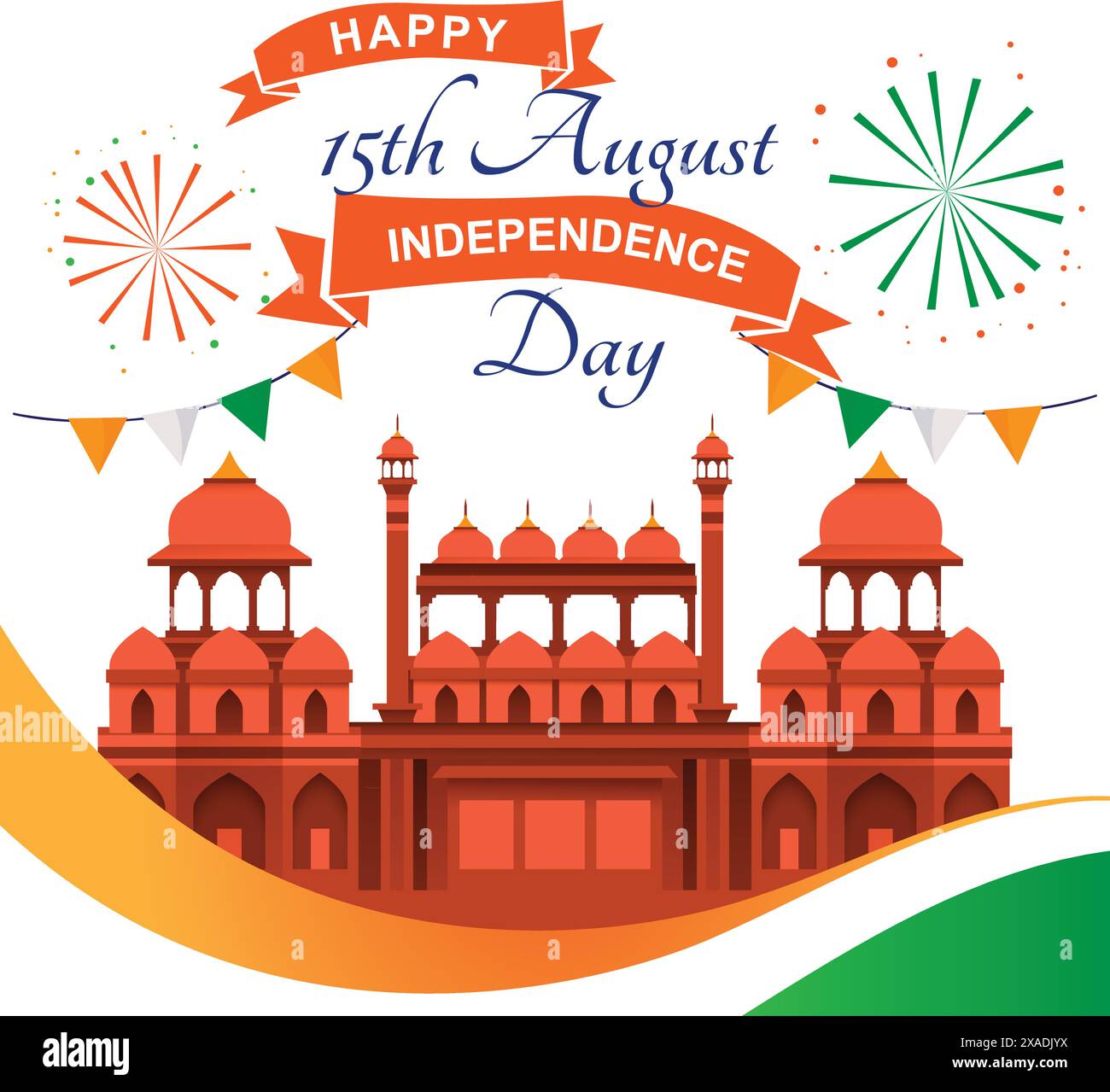independence Day of India celebration poster design with background ...