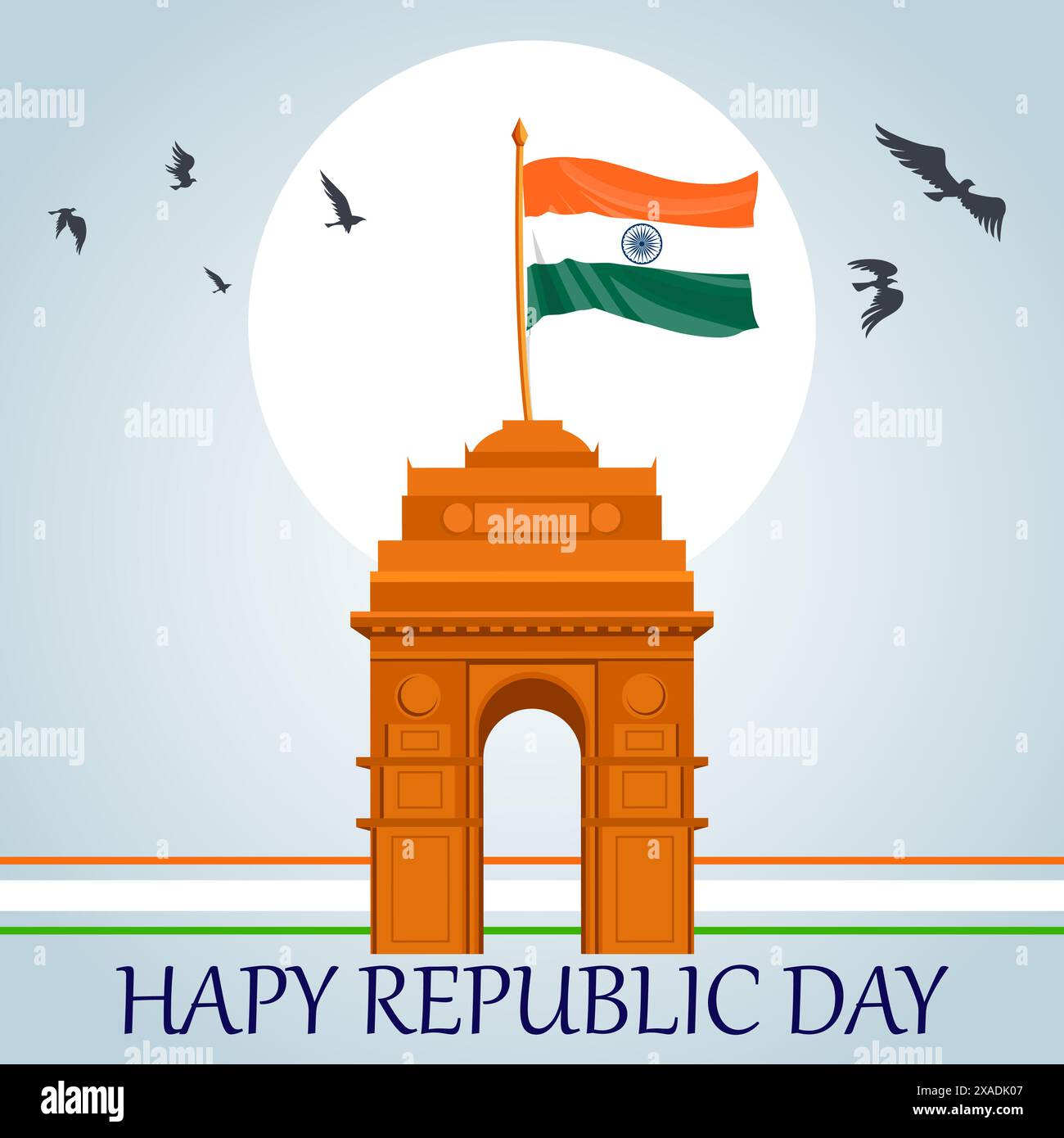 india gate and indian flag with background for Republic day Stock ...