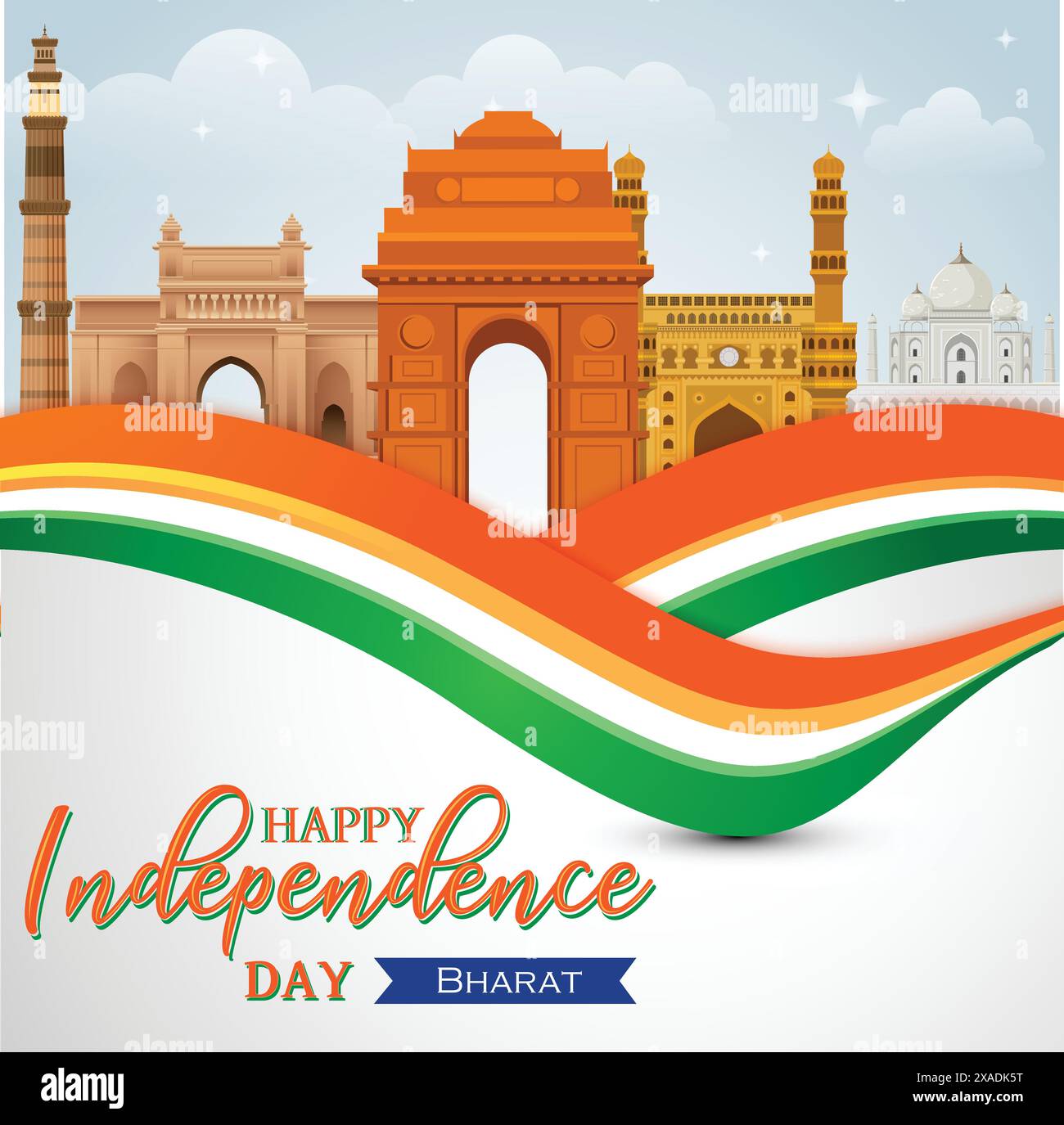 15 august happy independence day banner template design of india Stock ...