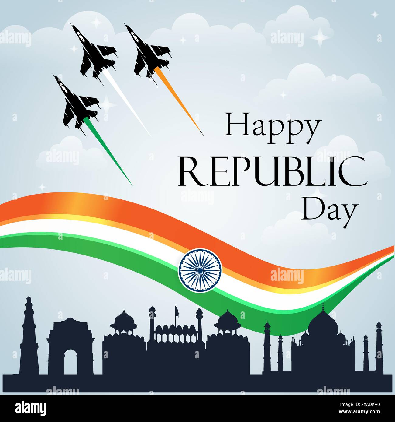Happy indian republic day banner hi-res stock photography and images ...