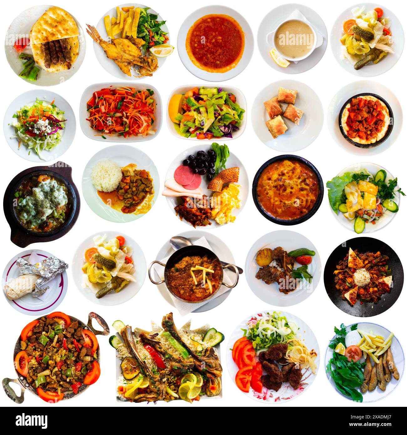 Turkish cuisine set dishes Cut Out Stock Images & Pictures - Alamy