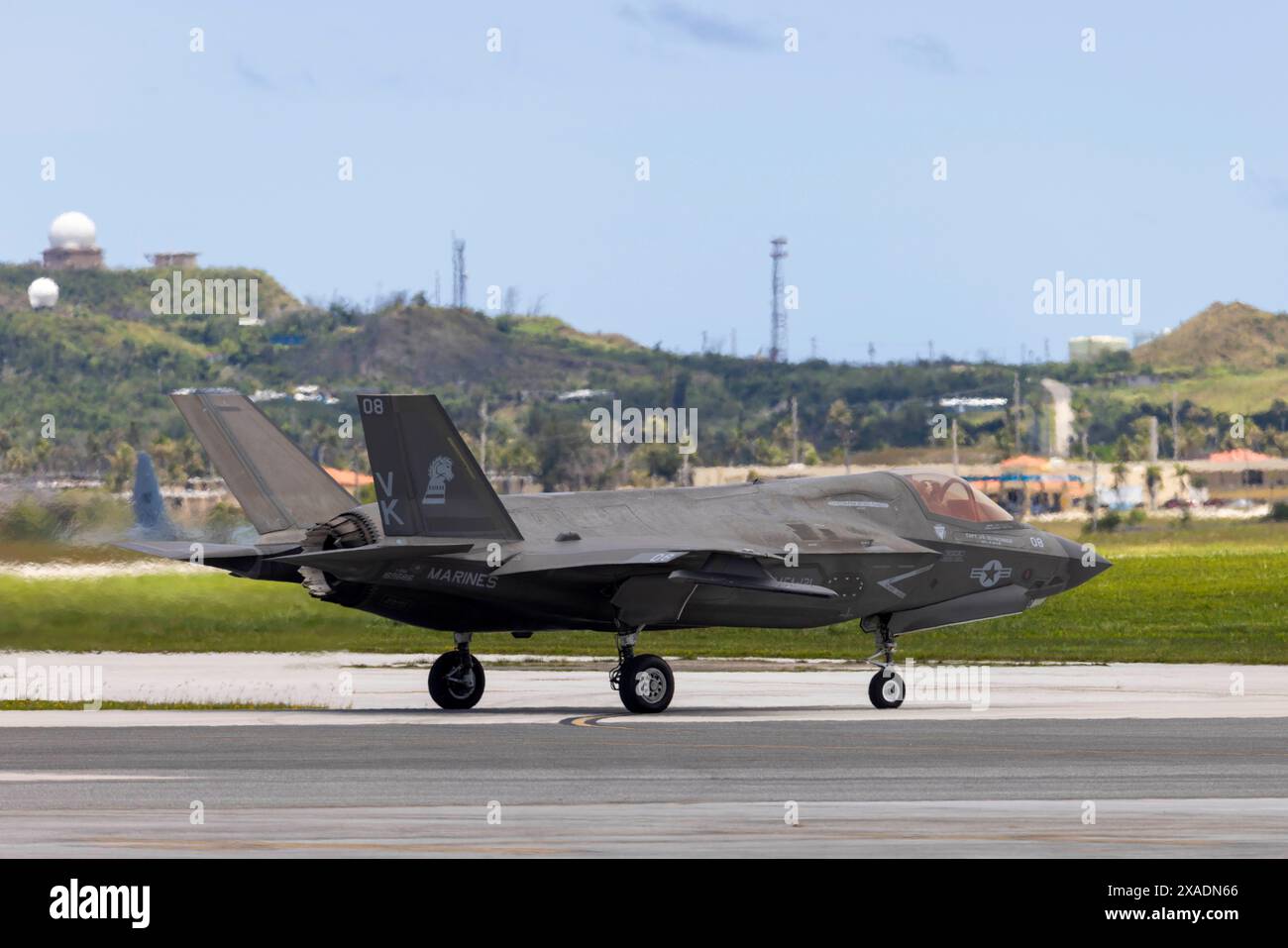 A U.S. Marine Corps F-35B Lightning II aircraft with Marine Fighter ...