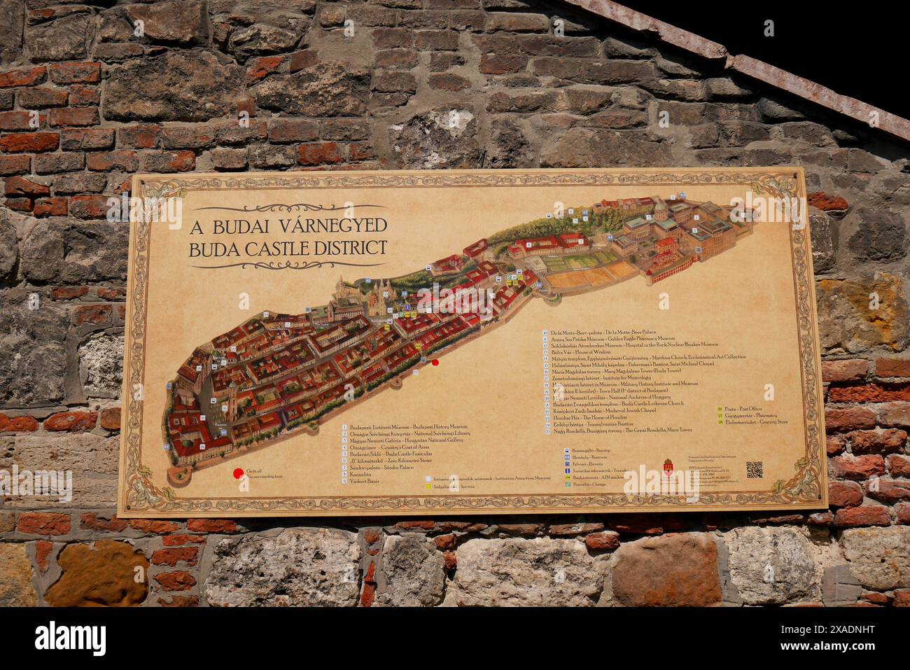 Map of the Var, Castle District, Budapest, Hungary Stock Photo - Alamy