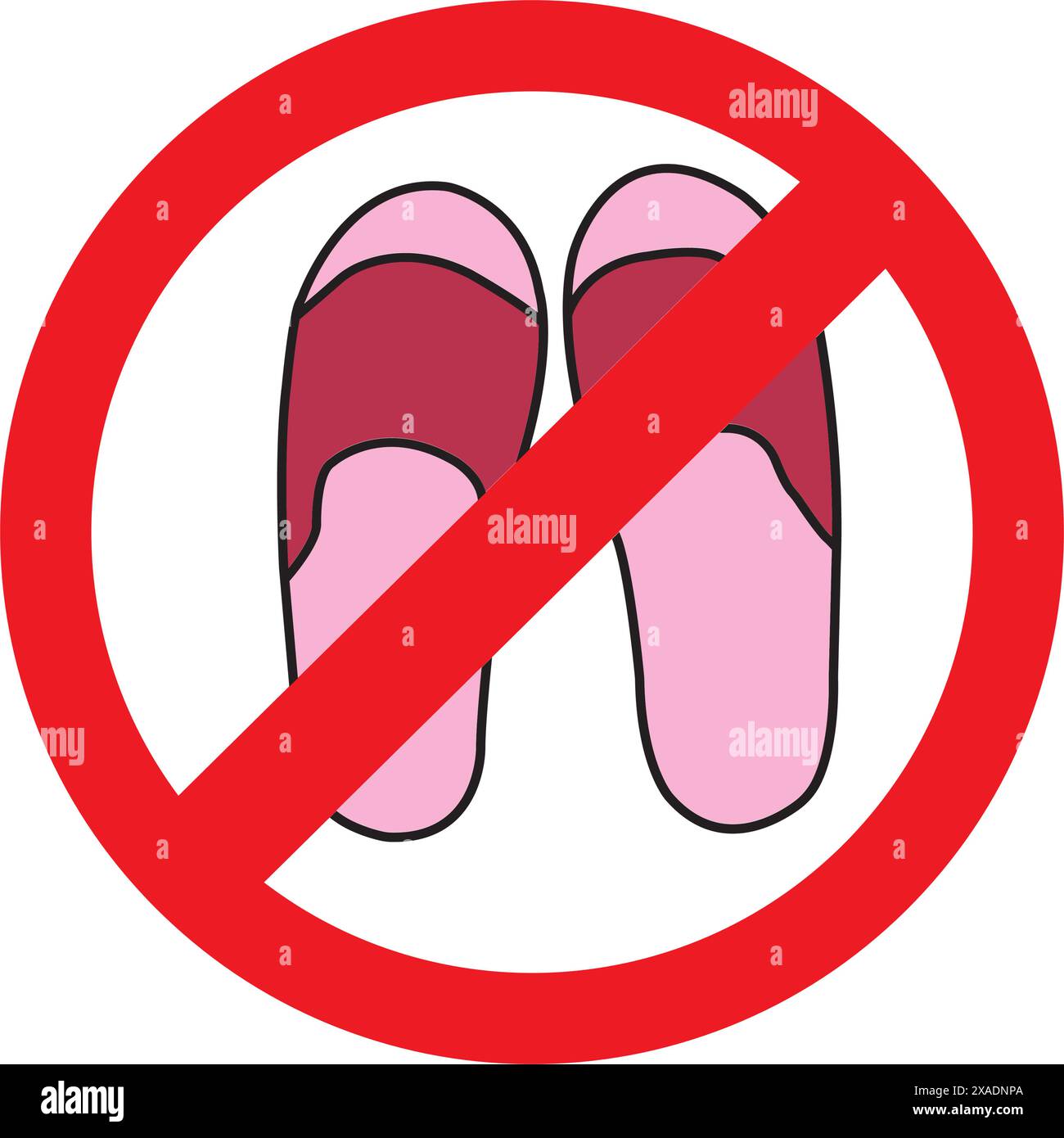 Shoe restriction sign Stock Vector Images - Alamy