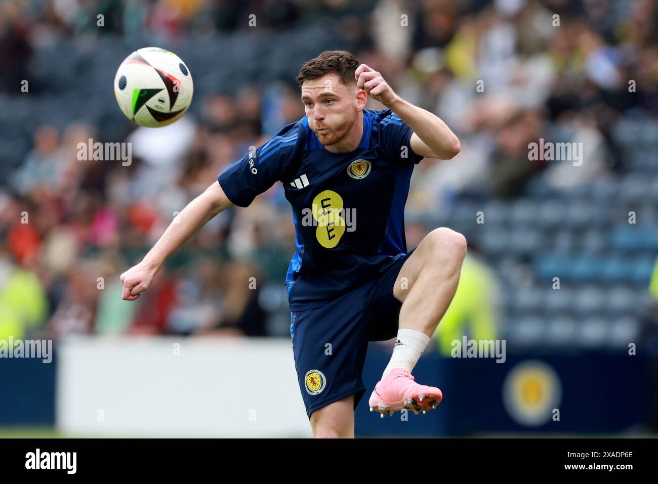 Scotland's Andrew Robertson during a training session at Hampden Park ...