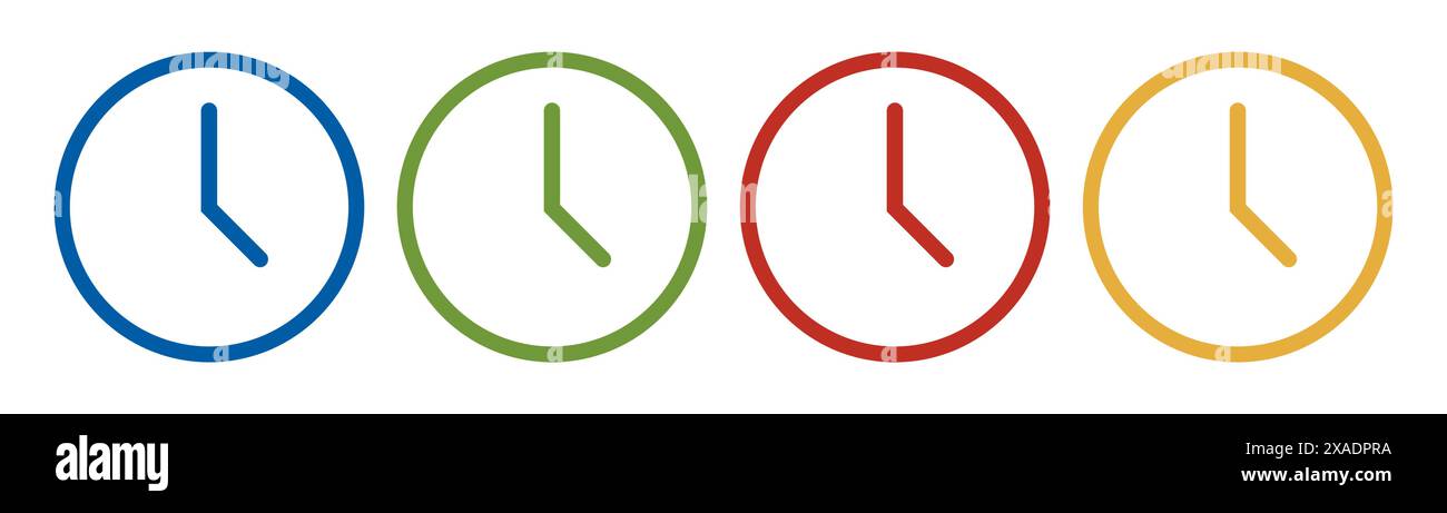 time icon on white background Stock Vector Image & Art - Alamy