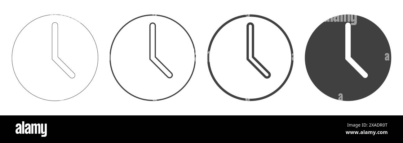 time icon on white background Stock Vector Image & Art - Alamy